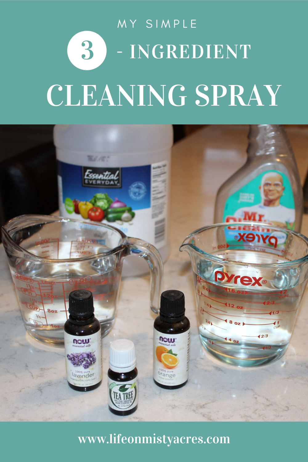 My Simple 3 Ingredient Everyday Cleaning Spray - Life on Misty Acres